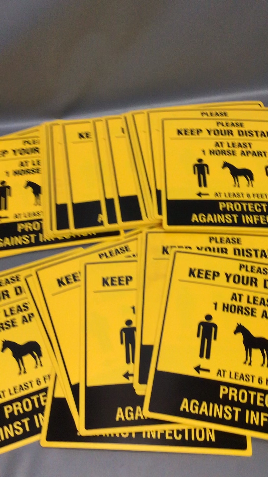 Please Keep Your Distance At Least 1 Horse Apart Sign Bulk Lot Of 27 ...