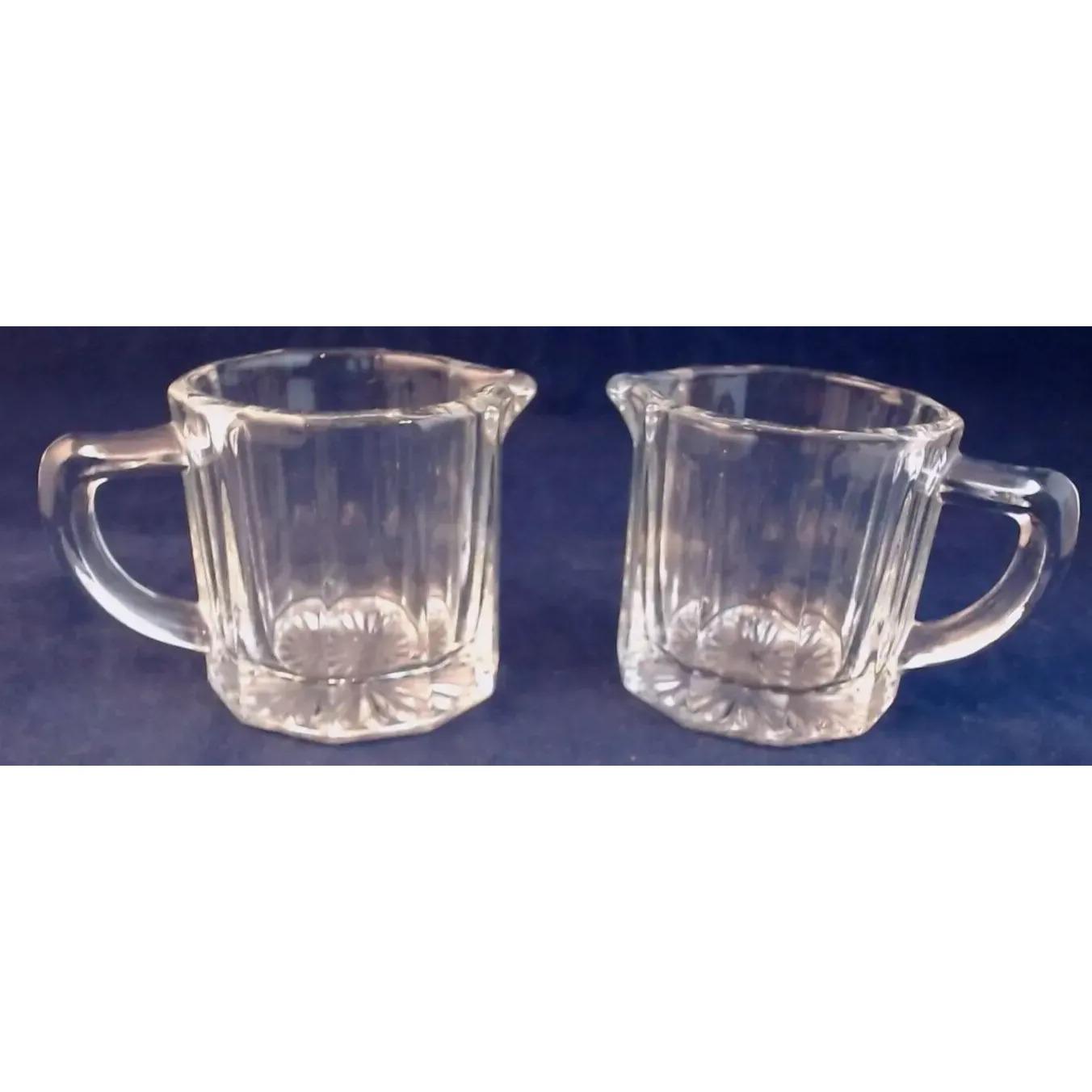 VTG Pair of Peerless Colonial Clear by INDIANA Glass mini Creamer/syrup ...