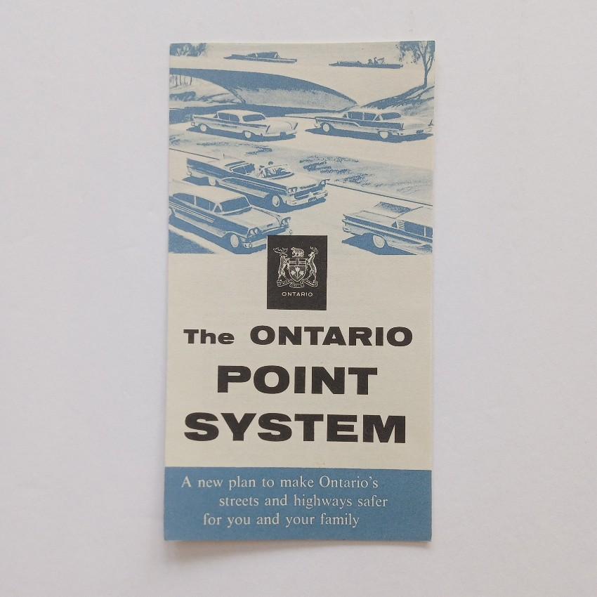 Vintage 1958 Ontario Point System Pamphlet