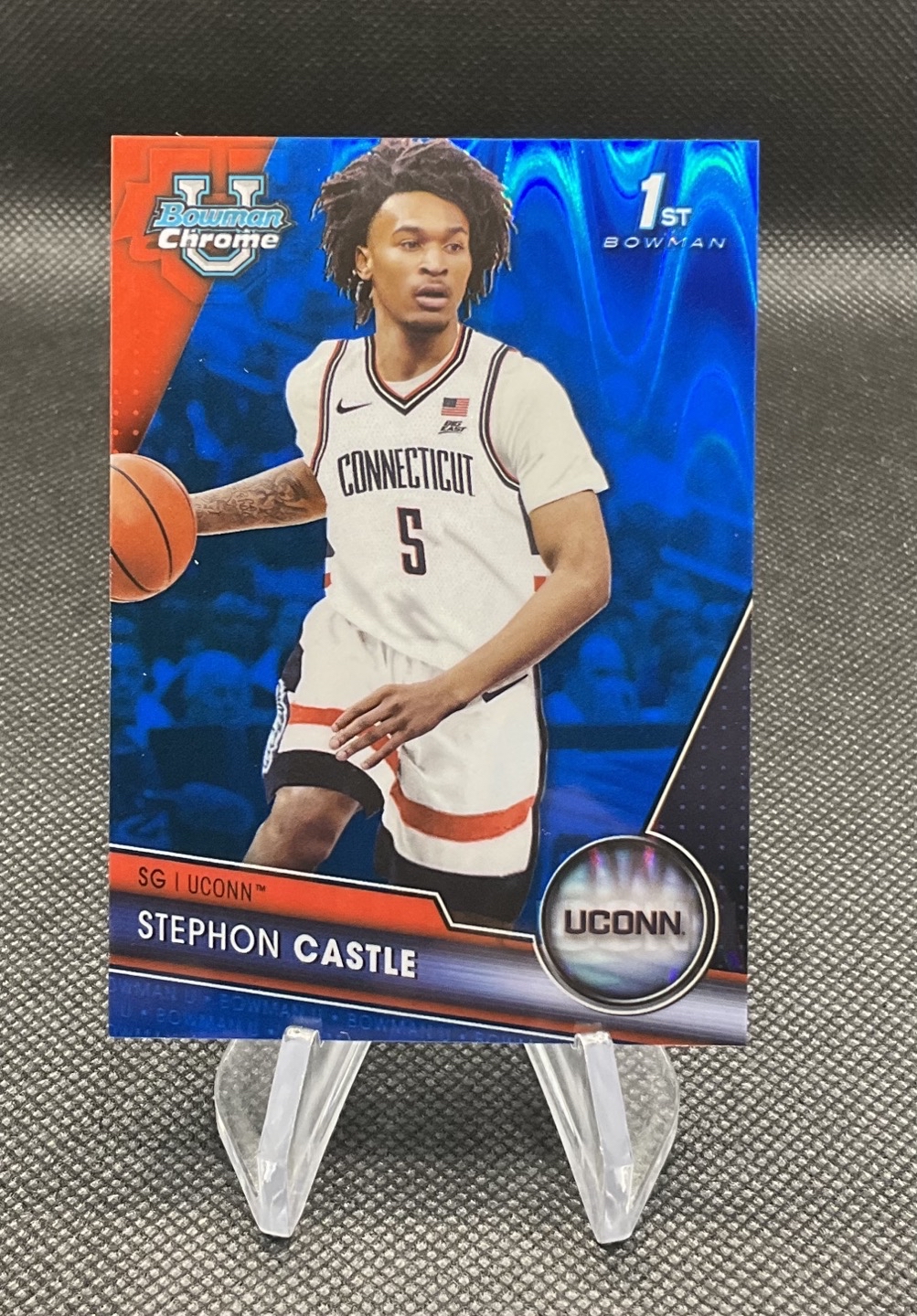 STEPHON CASTLE 2024 Bowman Chrome U 1st Blue Raywave Refractor #/199 ...