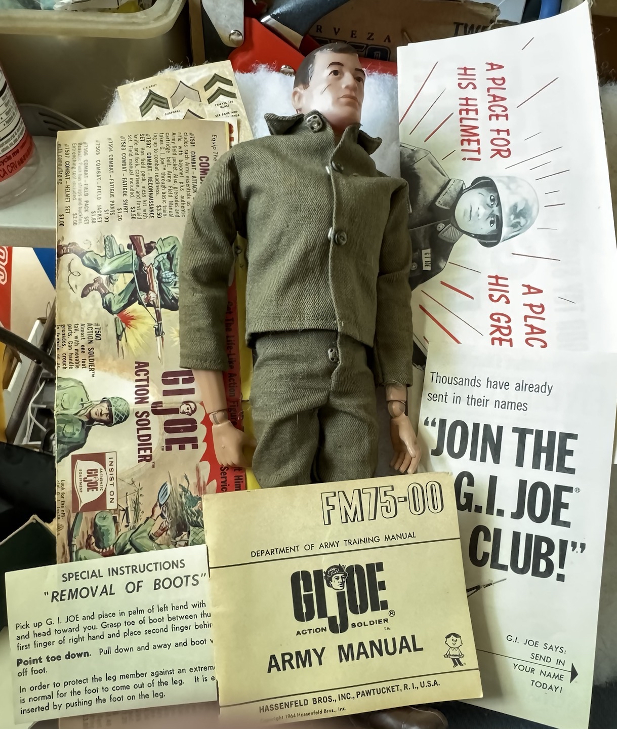 1964 GI JOE IN DOUBLE TM BOX ACTION FIGURE W/Paperwork Rare Needs Arm ...