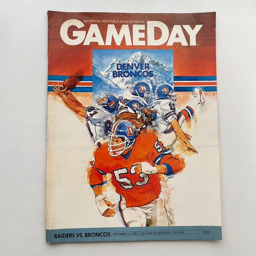 Cliff Spohn Randy Gradishar Denver Broncos Magazine COVER ONLY Vintage ...