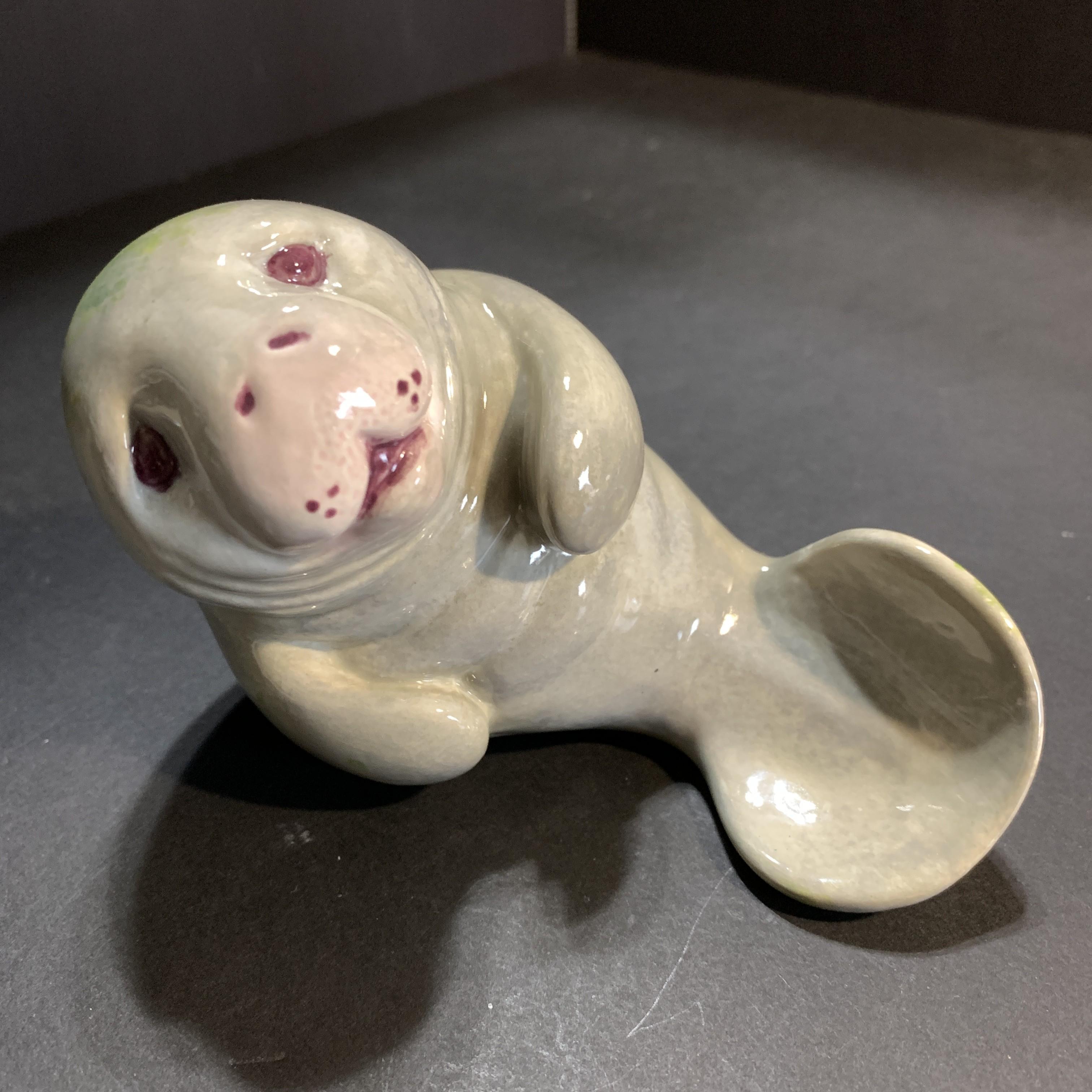 Manatee Figurine Ceramic