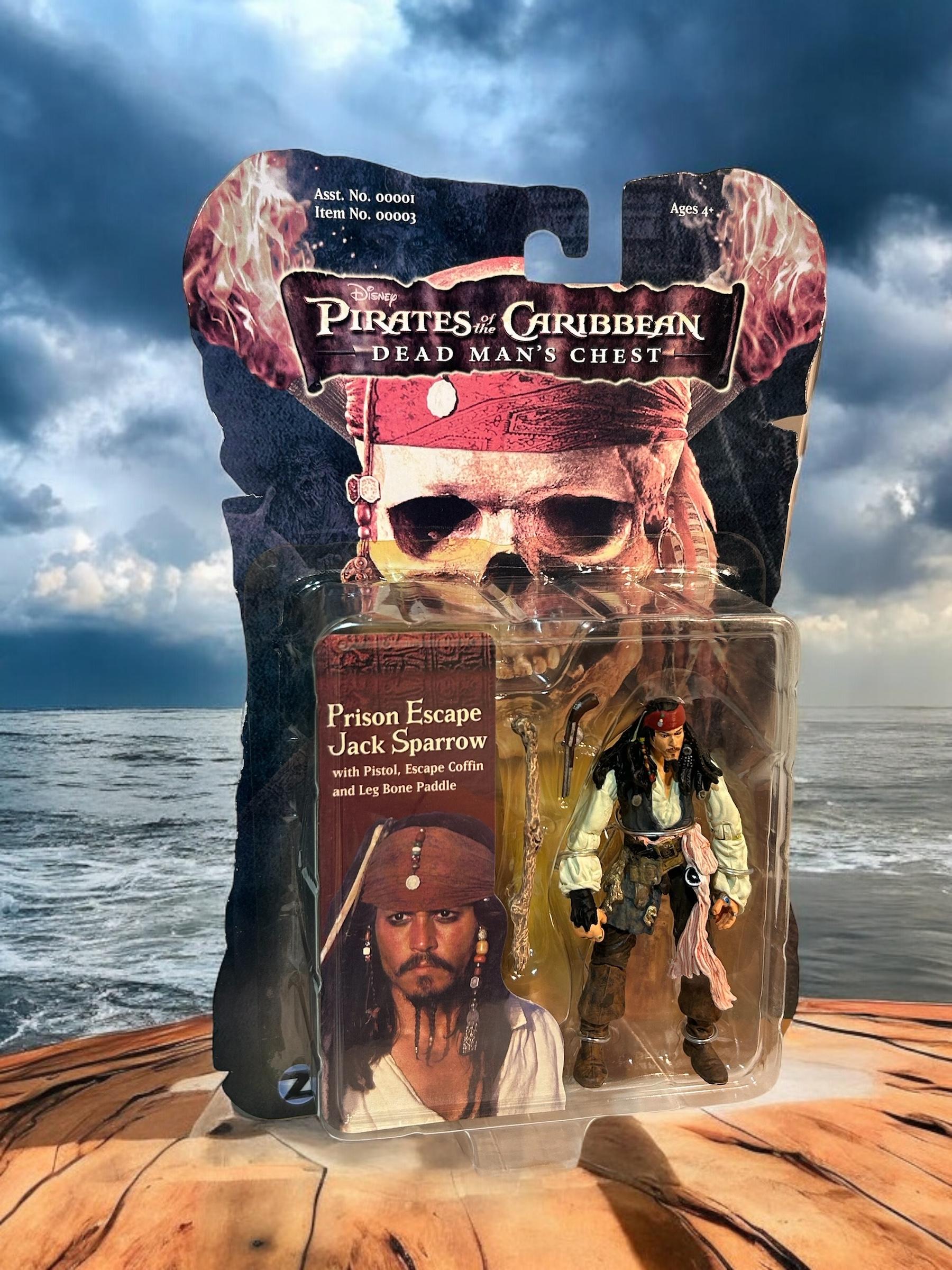 Prison Escape Jack Sparrow Dead Mans with Pistol & Leg Bone Paddle ...