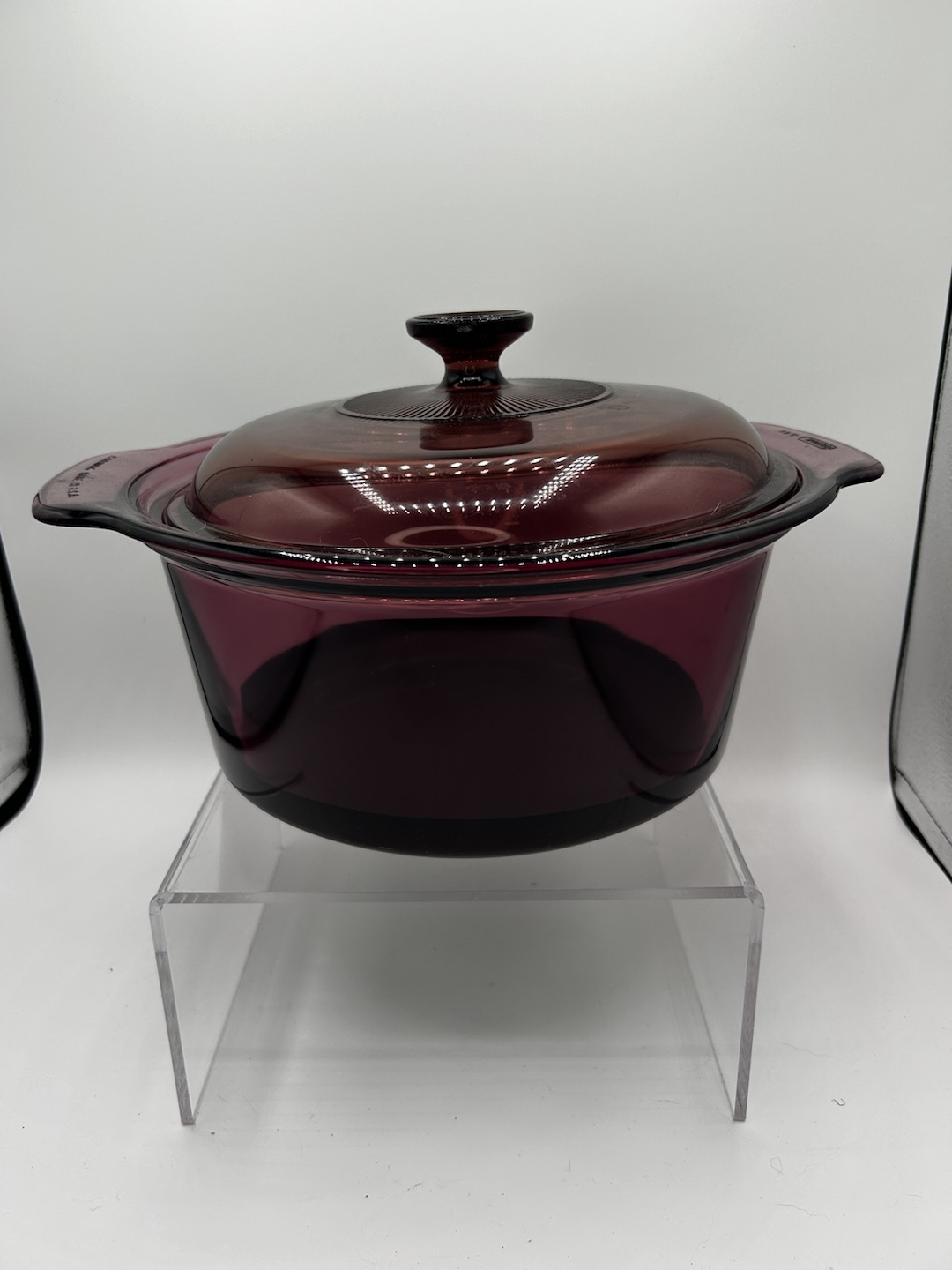 Corning Visions Cookware Cranberry Teflon Dutch Oven W/ Lid 3.5 L