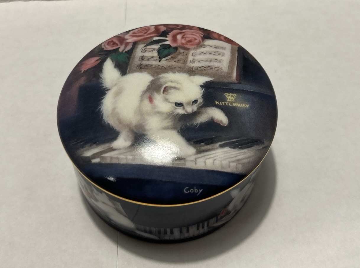 Vintage Cat Music Box “Kitten On The Keys” By Coby Carlson.