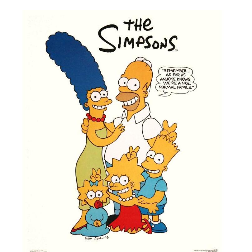 16 x 20 In, Original Vintage 1990 Poster, THE SIMPSON FAMILY, Rare ...