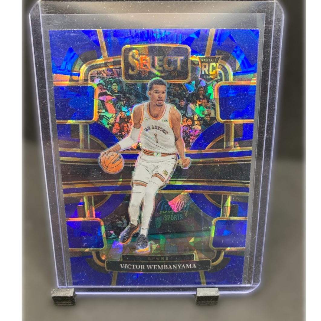 Victor Wembanyama 2023-24 Panini Select Blue Cracked Ice Prizm ...