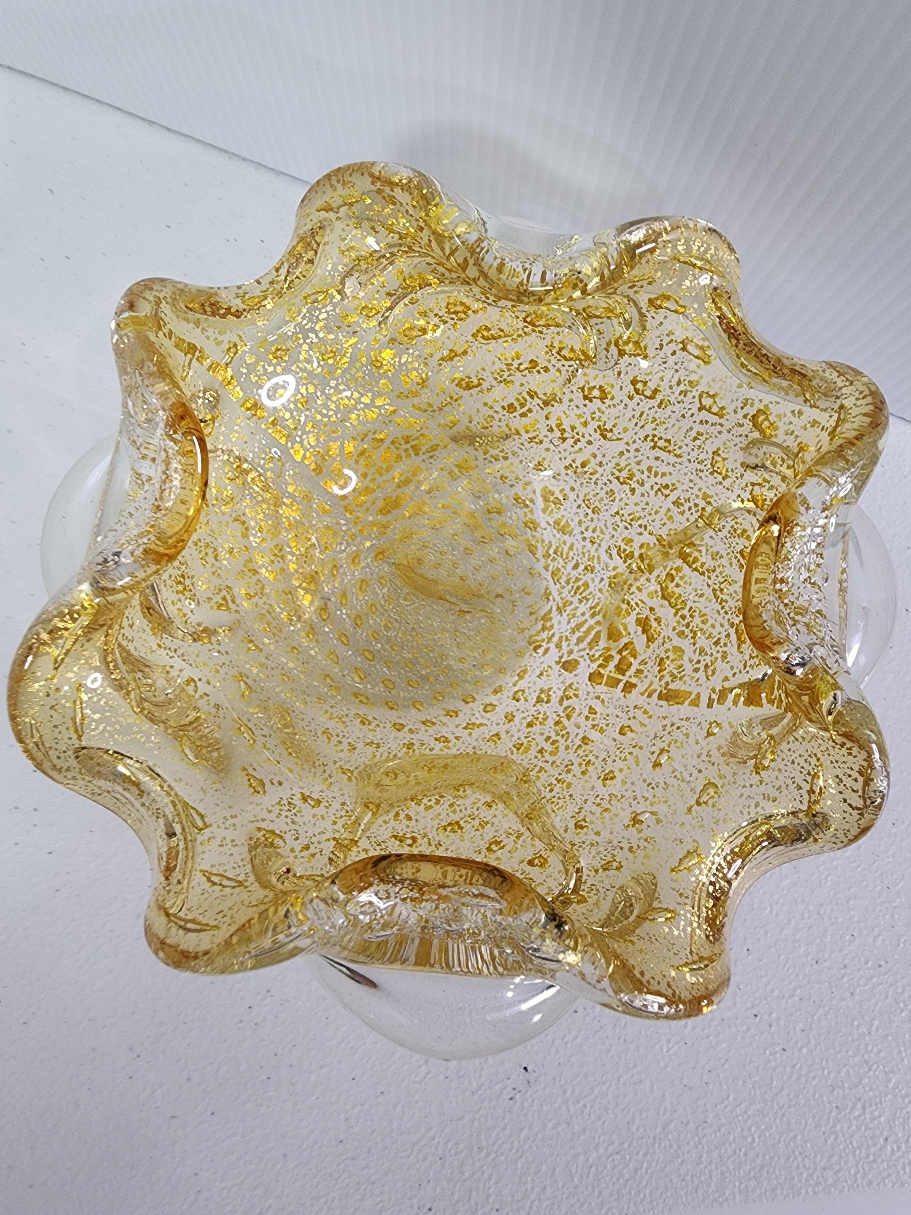Barovier Toso Aventurine Bullicante Bowl Smaller