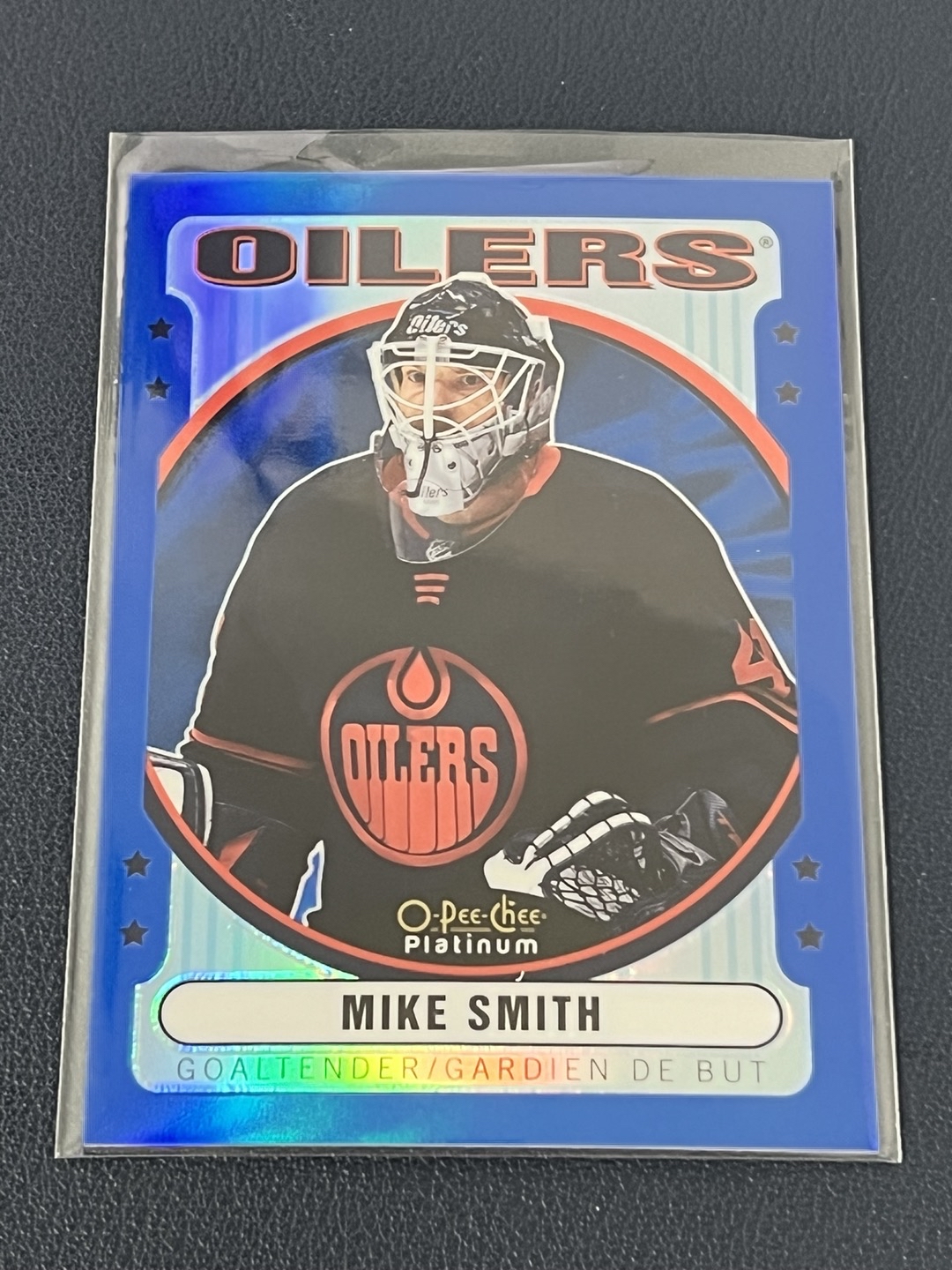 2021-22 OPC Platinum Mike Smith /149 Blue Rainbow Edmonton Oilers
