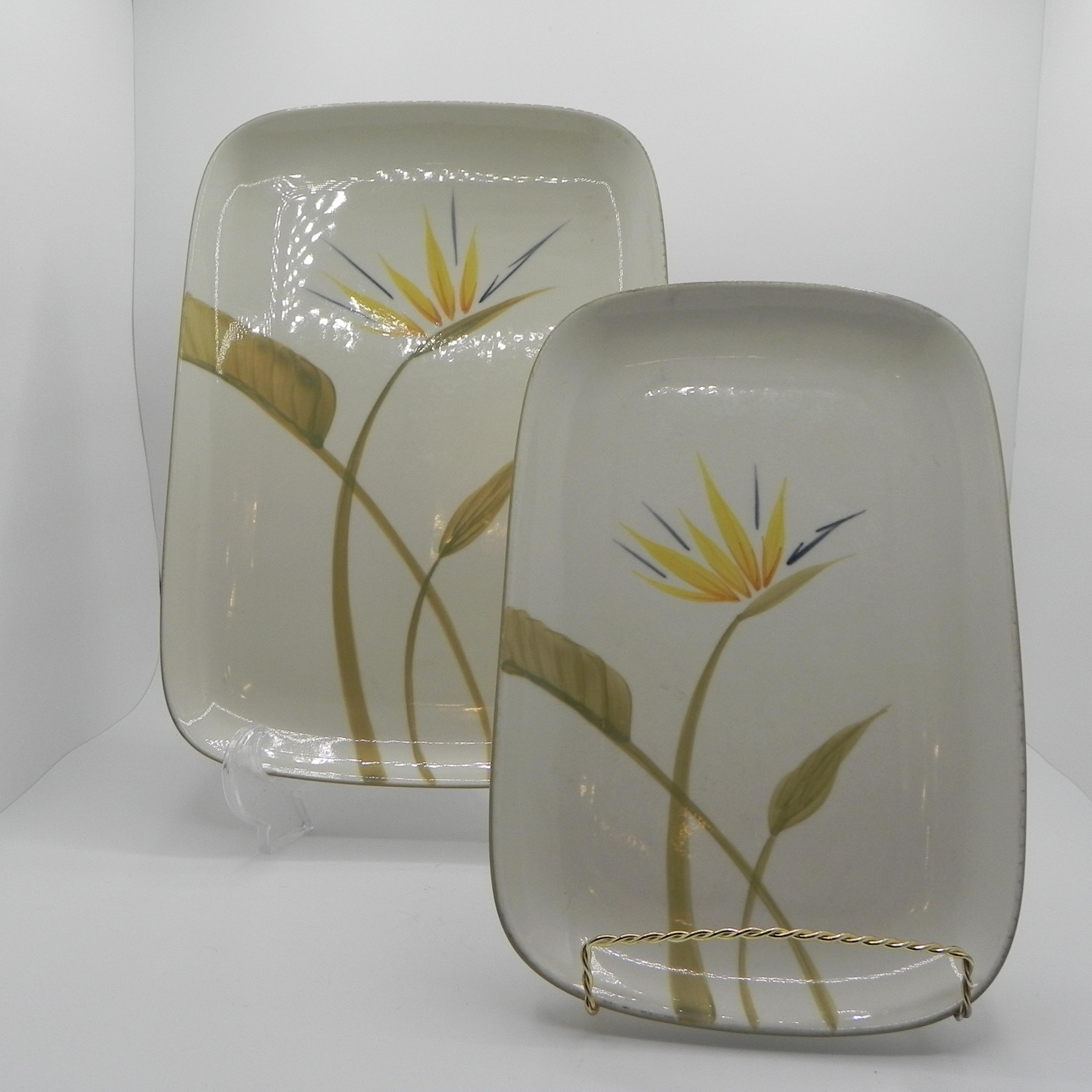 Winfield Bird of Paradise Platter Set of 2 MCM Asian Style Vintage USA ...