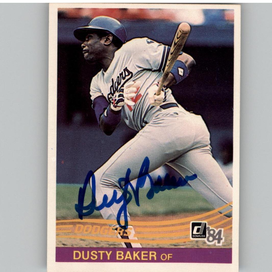 Dusty Baker Signed Los Angeles Dodgers 1984 Donruss Baseball Card #226