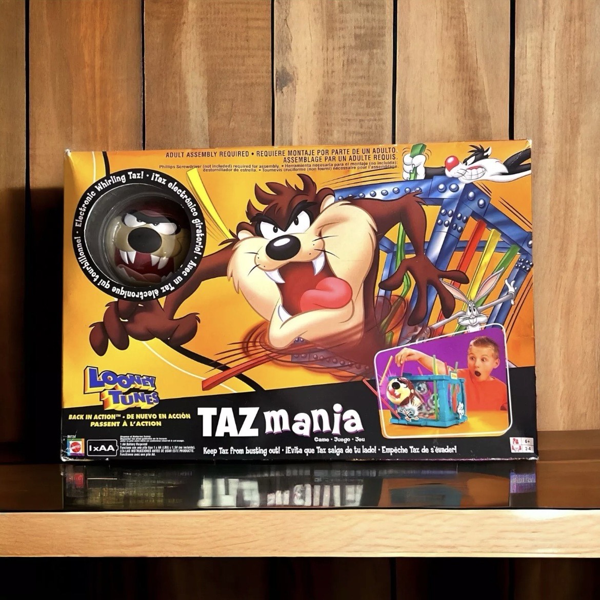 TAZ MANIA GAME MATTEL 2003 Looney Tunes WHIRLING TASMANIAN DEVIL TAZ-MANIA