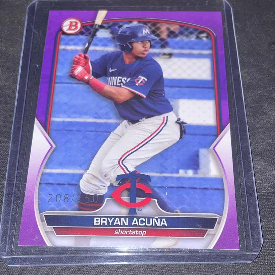 Bryan Acuña Purple Border Parallel 208/250 Topps Bowman #bp-37