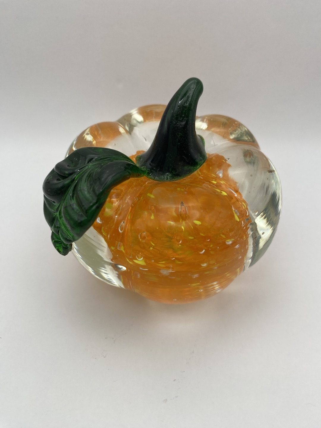 Lenox Art Glass Pumpkin Paperweight
