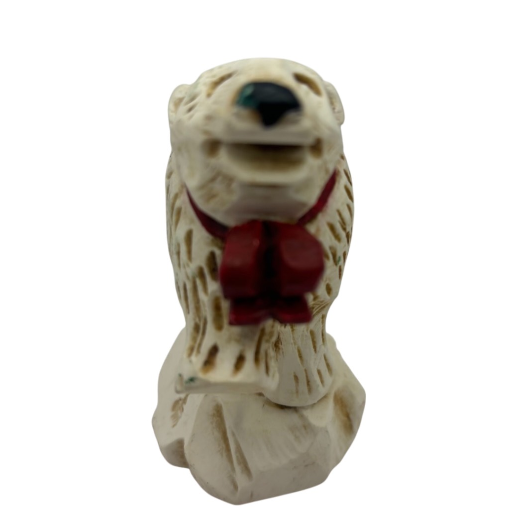 Vintage David Fryman 1995 Collection Polar Bear Figurine 4” As Is