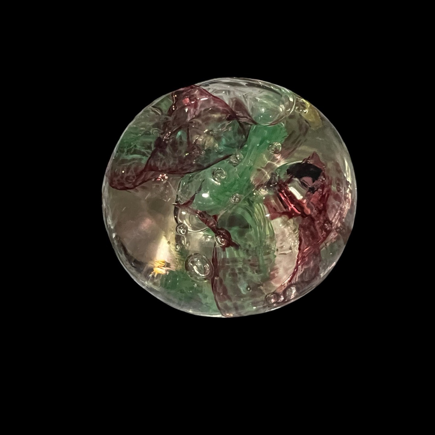 Colorful Swirl Asymmetrical Paperweight 3”