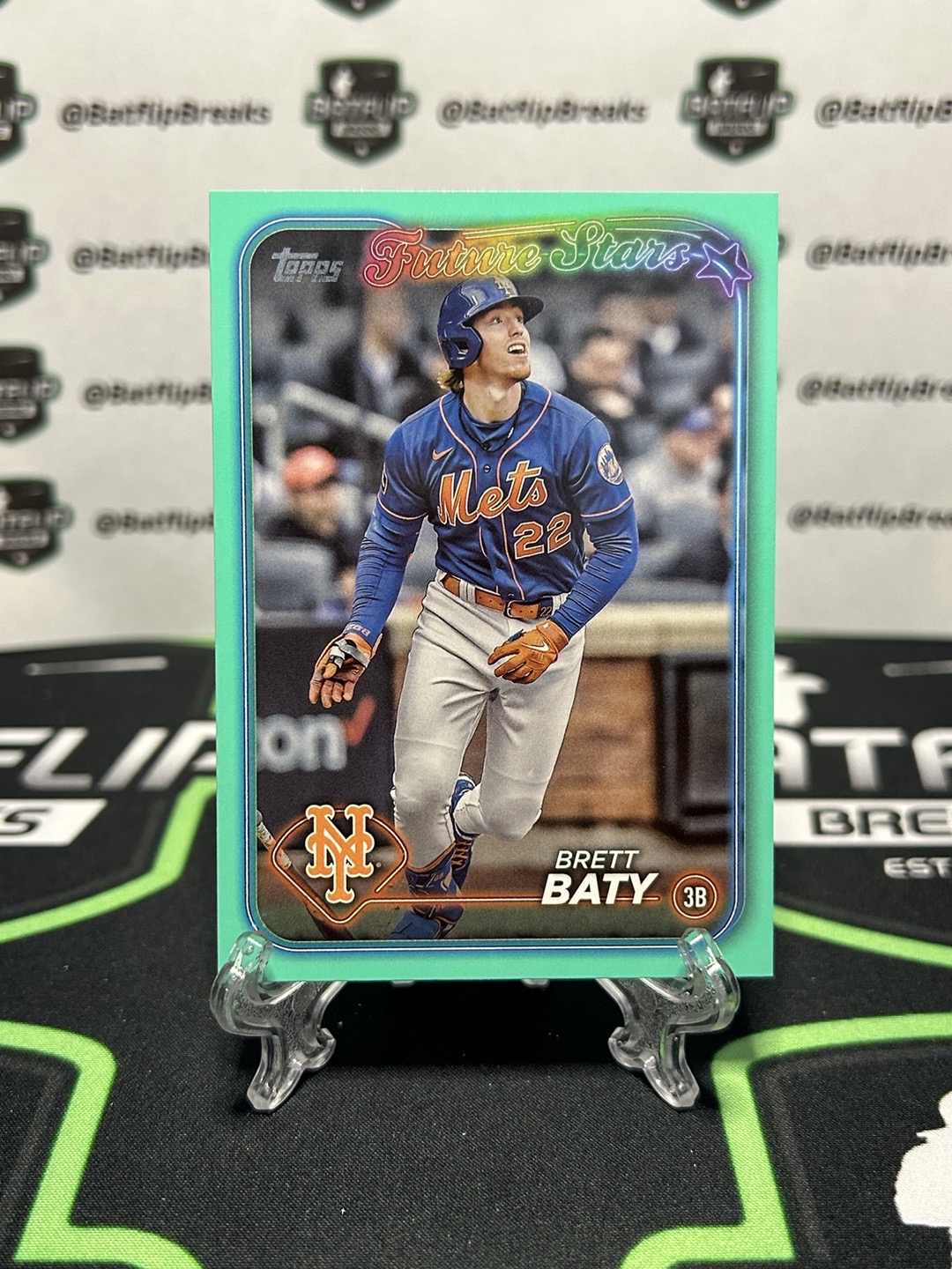 Brett Baty 2024 Topps Series 2 Fanatics Aqua Parallel #690 Baseball ...