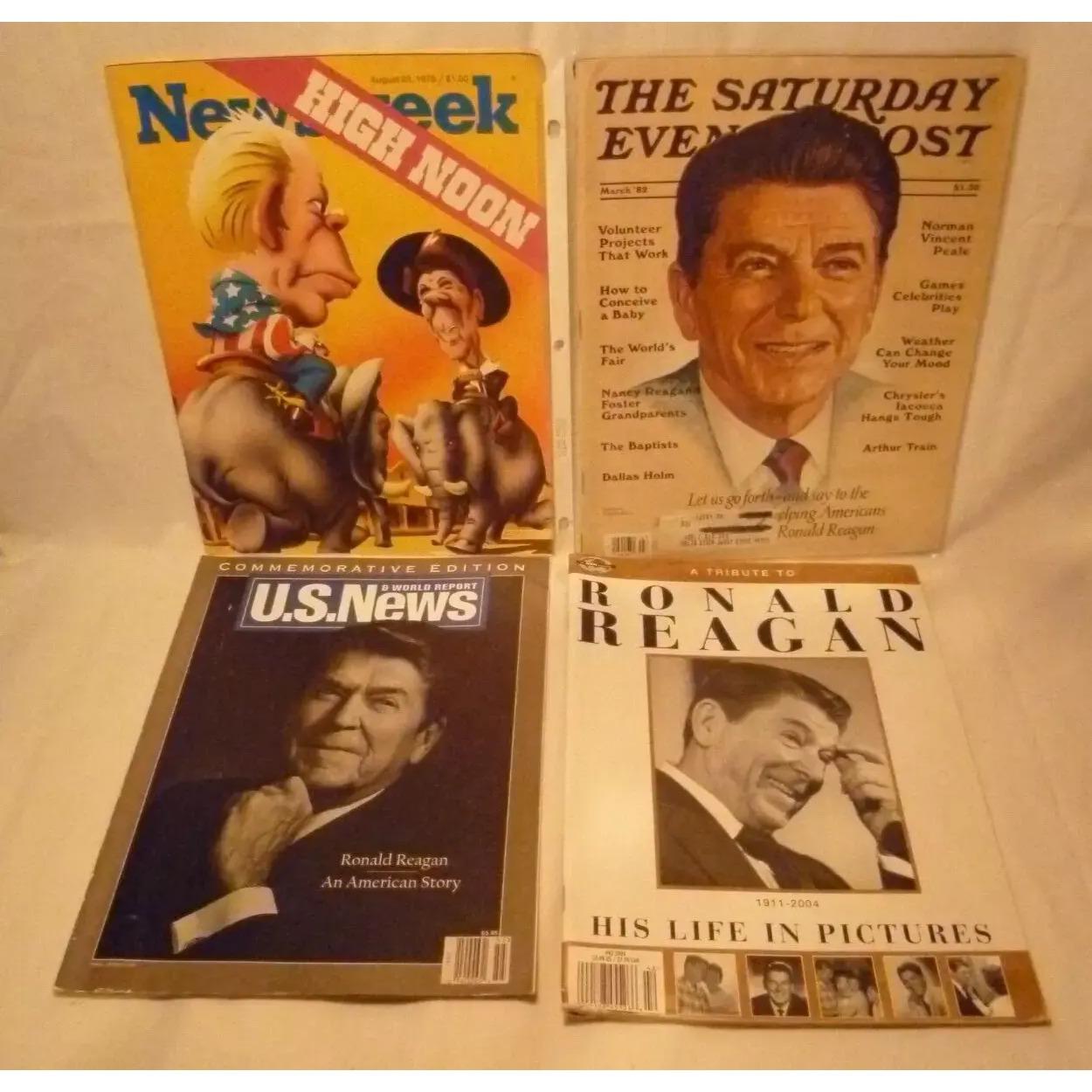 4 Vintage Ronald Reagan Magazines 1976-2004