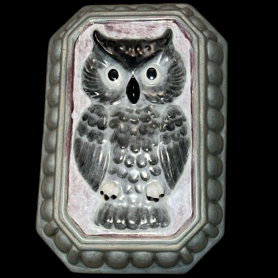 1980's Retro Tastesetters Sigma OWL Ceramic Jello Mold Wall Hanging ...