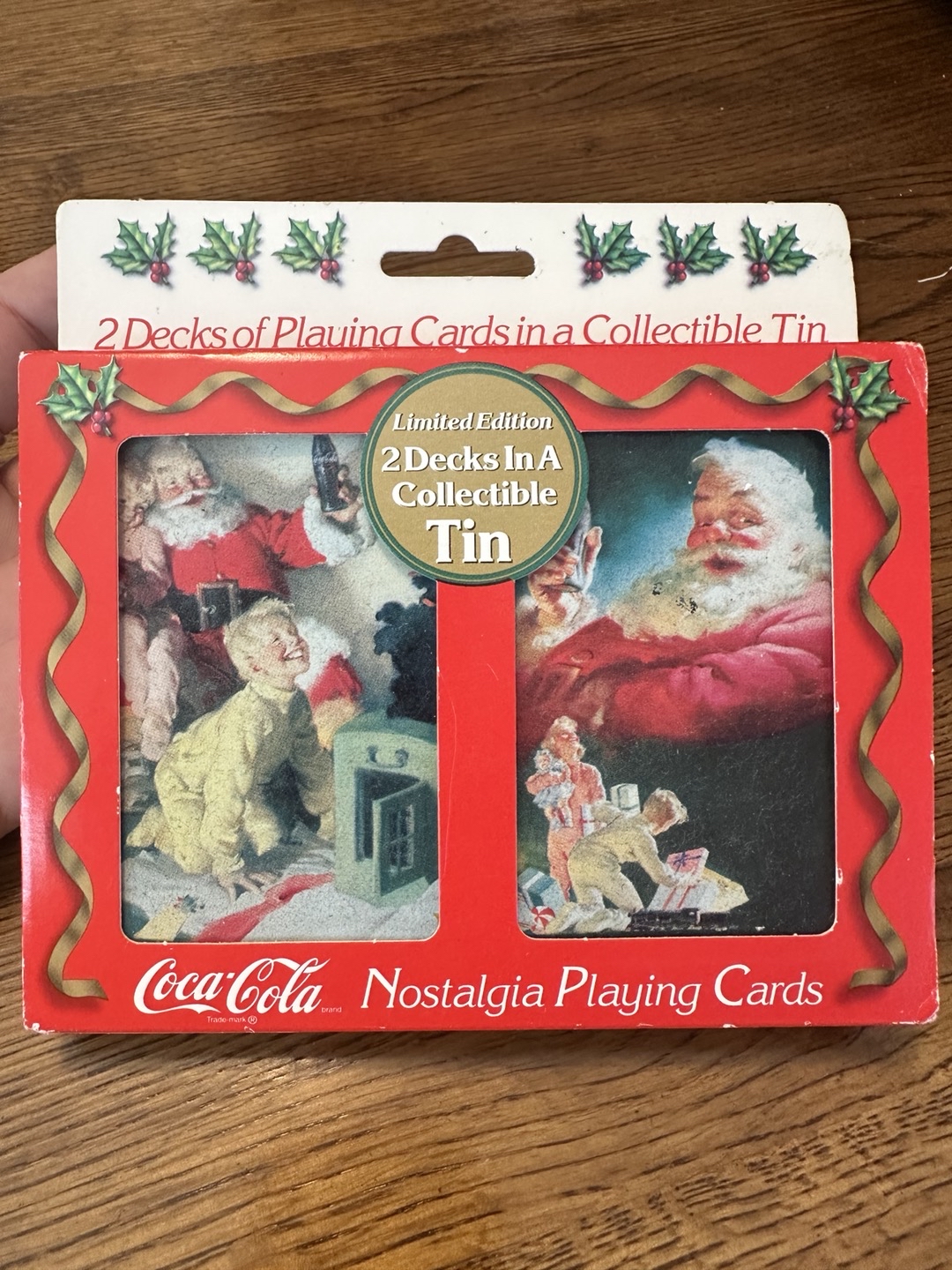 Vintage Double Deck Coca-Cola Playing Cards In Tin