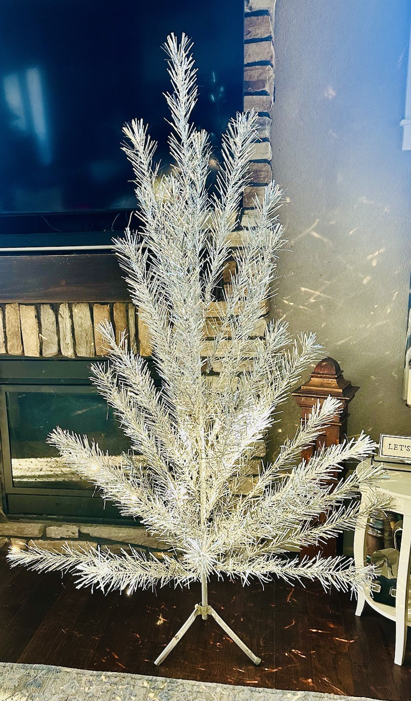 Vintage Evergleam Aluminum Christmas Tree 6 ft tall In Original Box