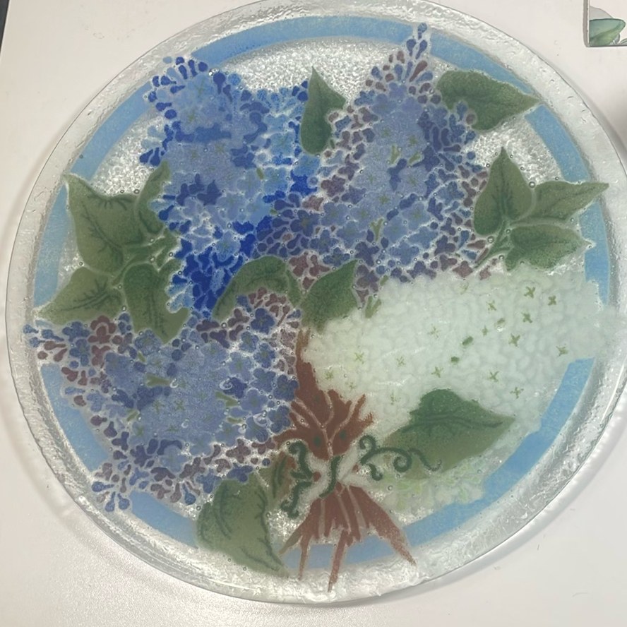 Peggy Karr Signed Hydrangea Plate