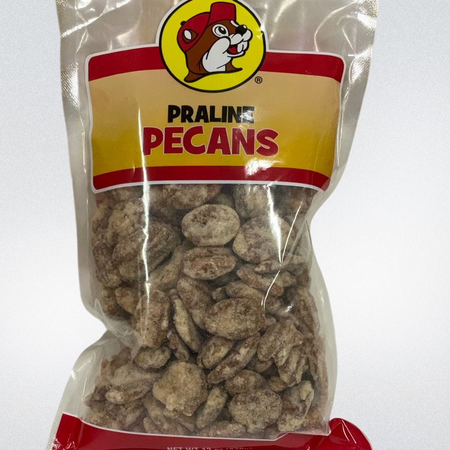 Buc-ee's Glazed Pecan Praline Halves in a Resealable Bag, 12 Ounces
