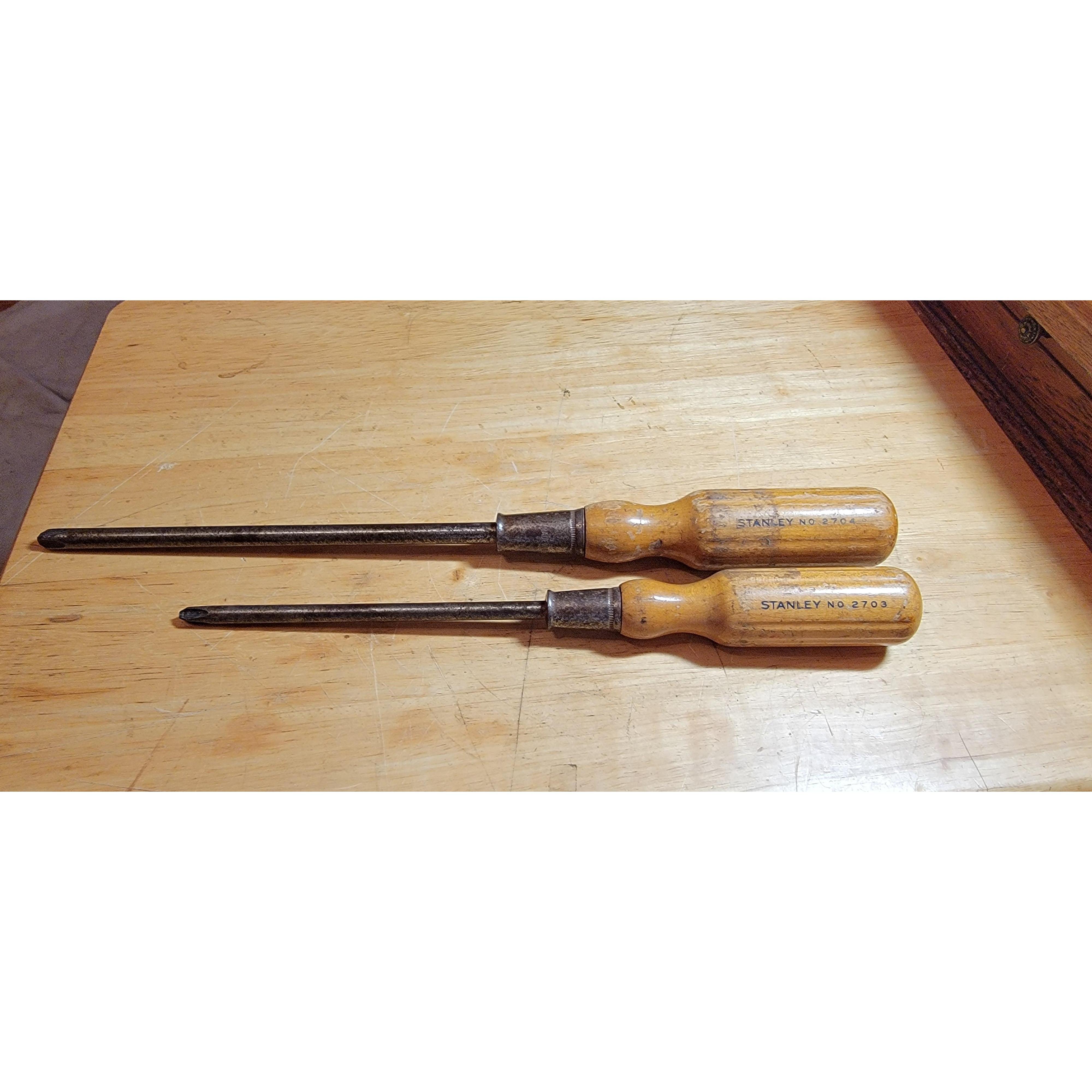 Pair of Vintage Stanley Phillips Screw Drivers 2703+2704