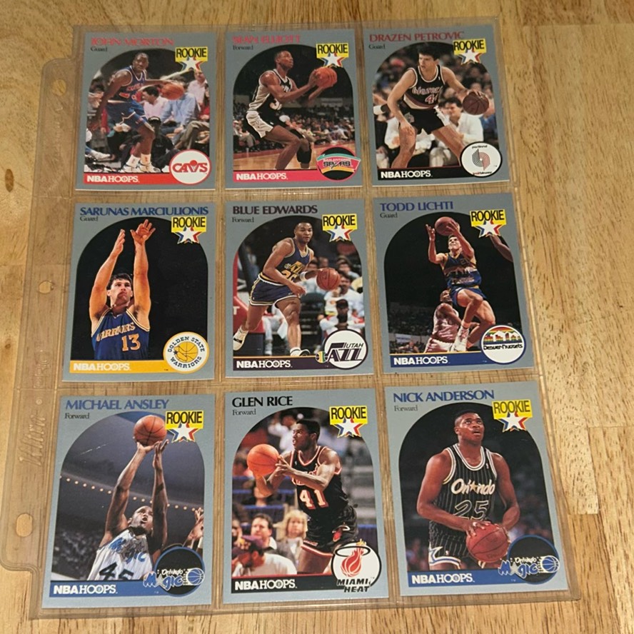 Lot of nine basketball cards, rookies, NBA, hoops, see pictures, and ...