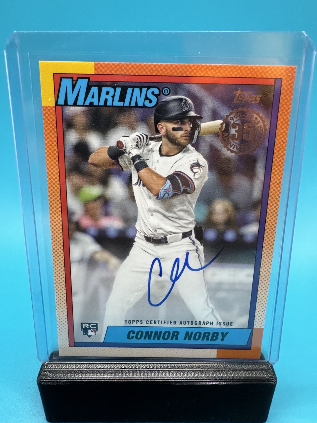 Connor Norby Topps 35th Anniversary Auto RC Miami Marlins