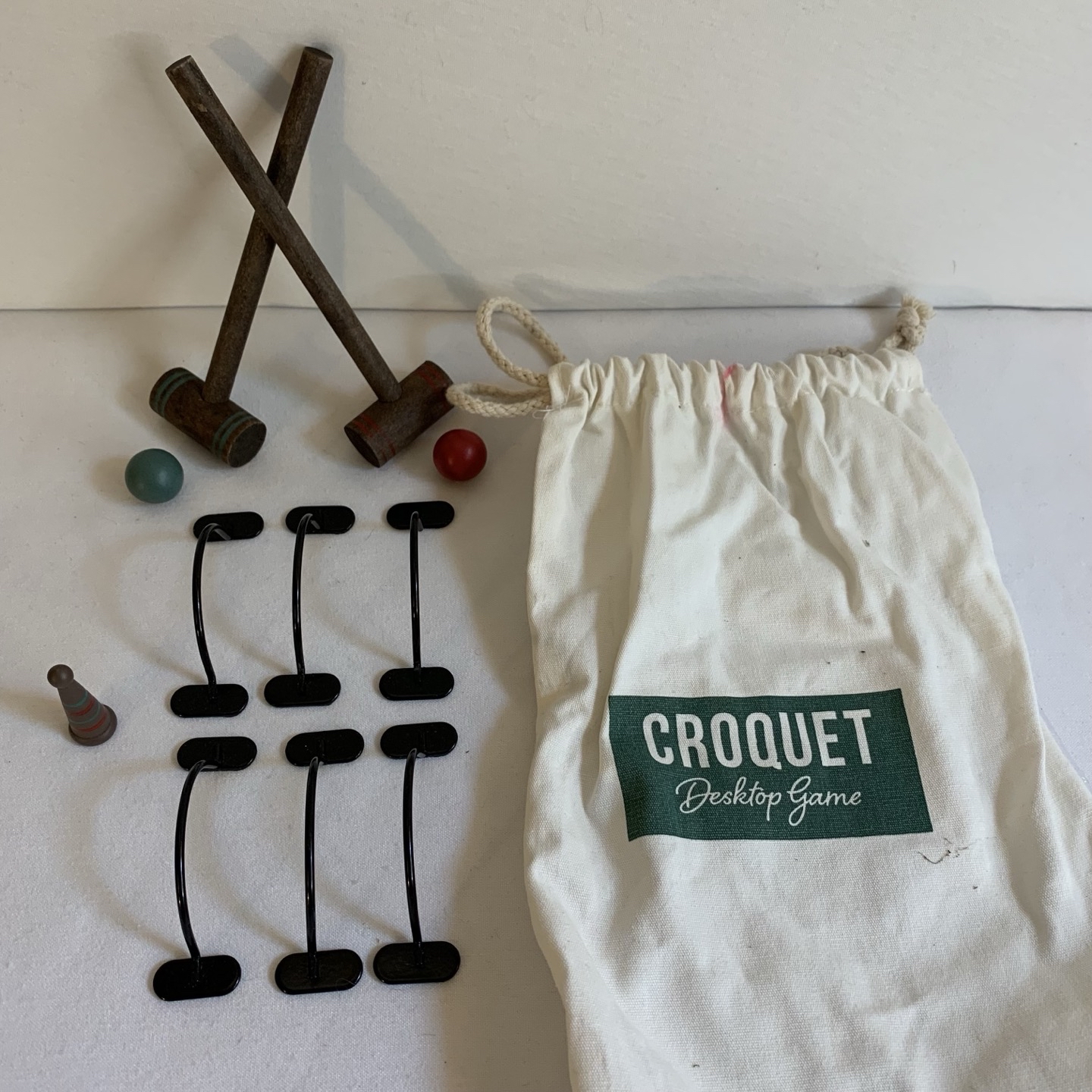 #58 Vintage Croquet Desk Game