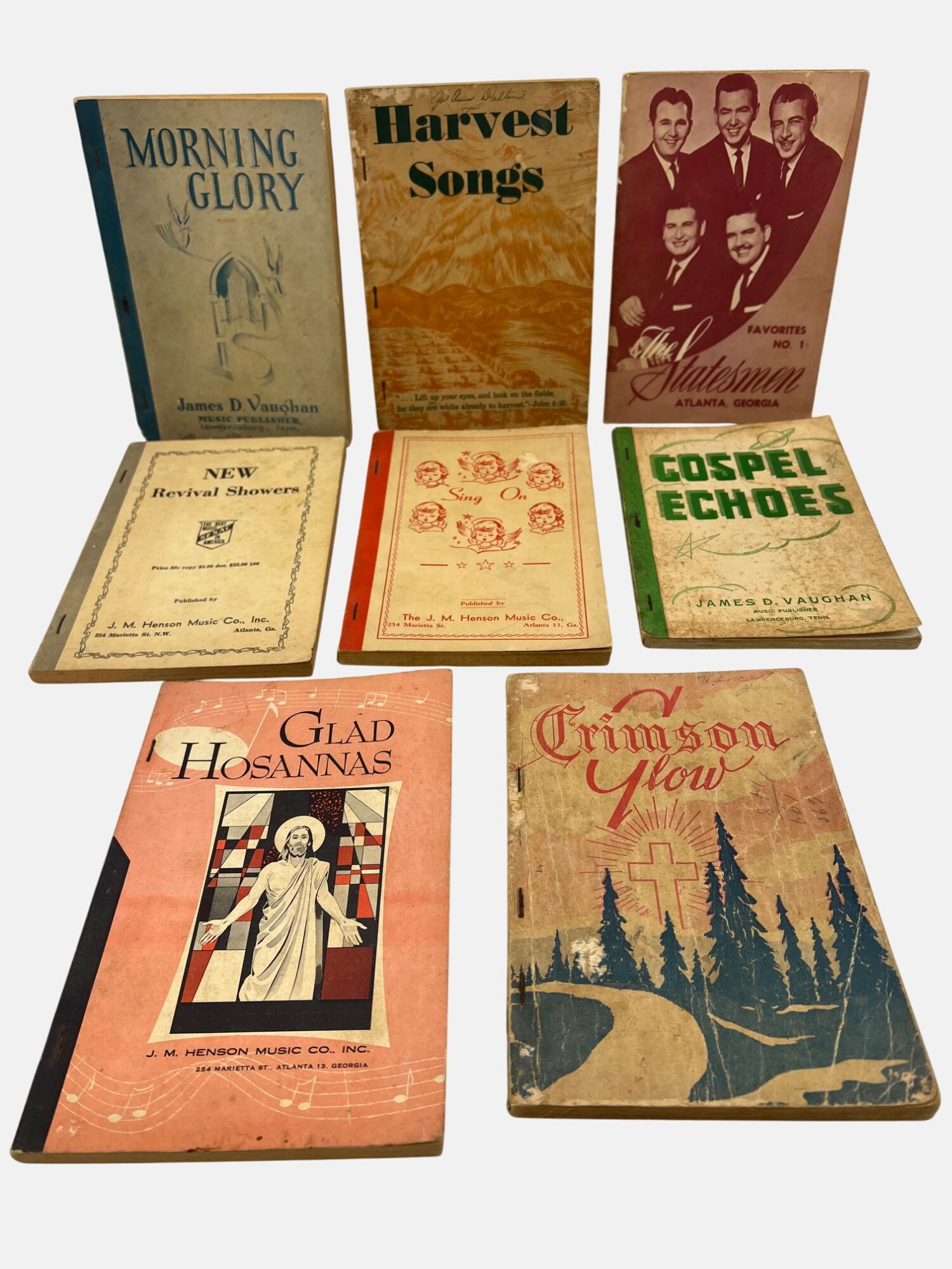 Vintage Gospel Songbook Collection 1940s to 1960s Old Time Hymns Lot Of 8