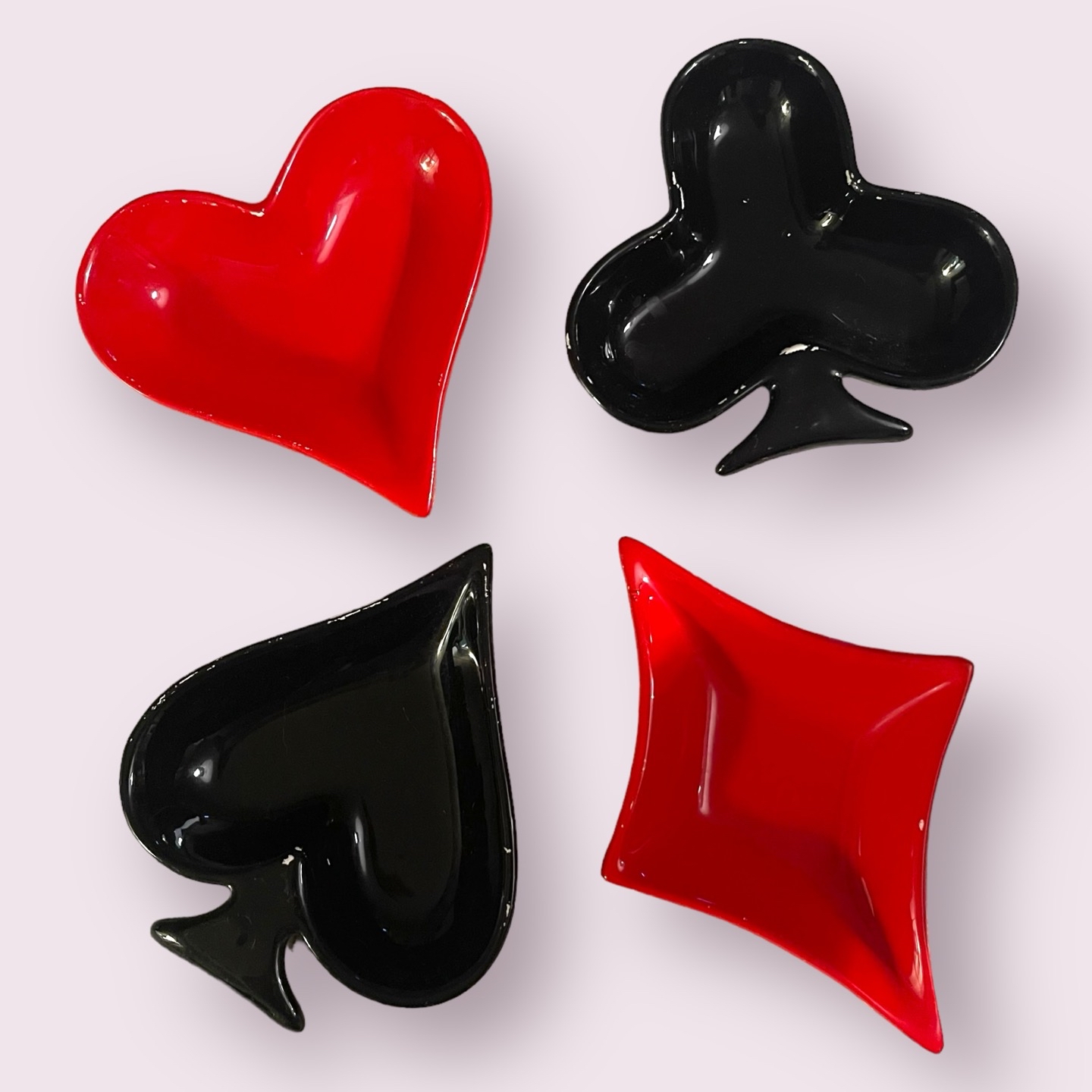Poker Card Suit Candy Dishes Set Of 4 (B)