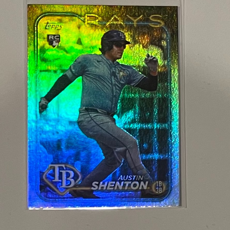 Austin Shenton RC Rainbow Foil Tampa Bay Rays