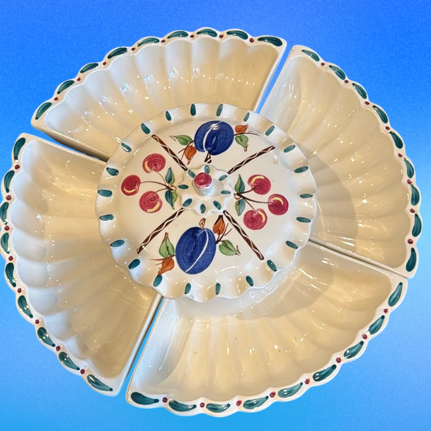 Puritan Esmond Slipware Fruit-Themed Pottery Serving Set