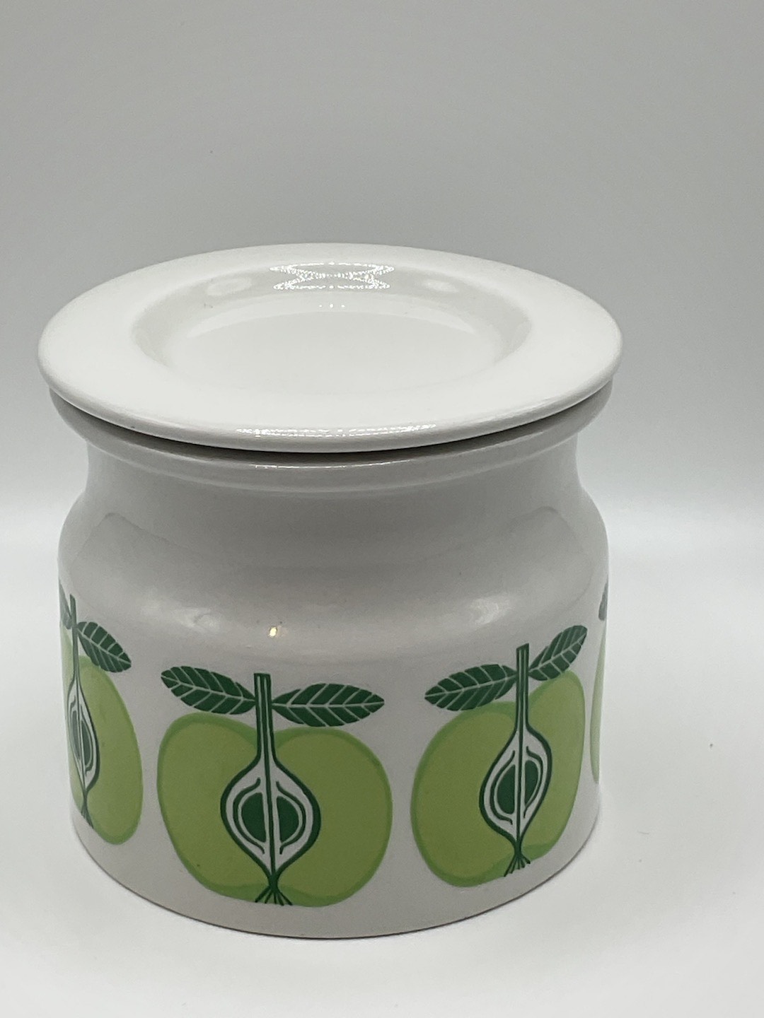 Vintage ARABIA Of FINLAND Pomona Green Apple Jam Pot Jar with Lid Raija ...