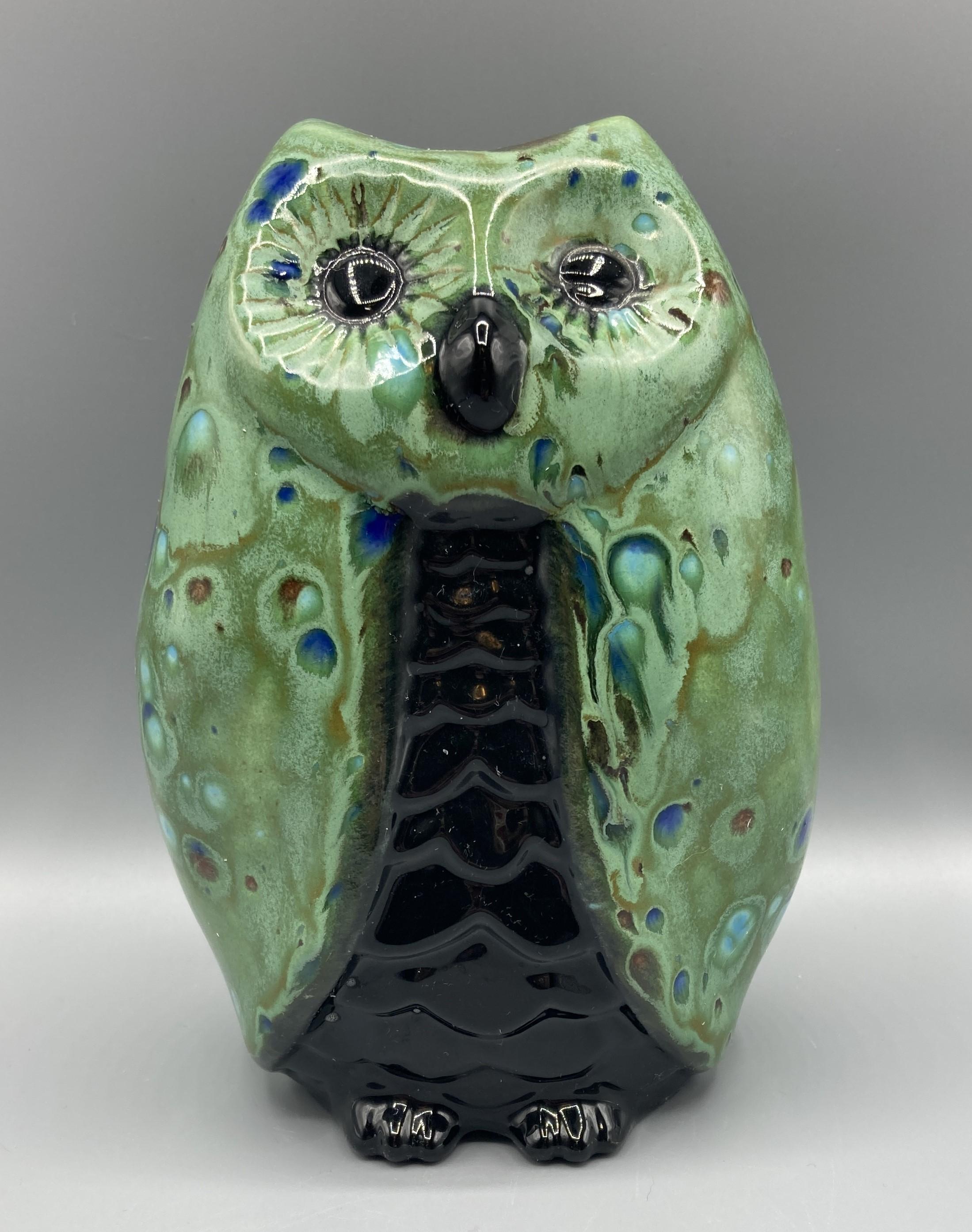 Ceramic Owl Bank - Vintage - One of a kind