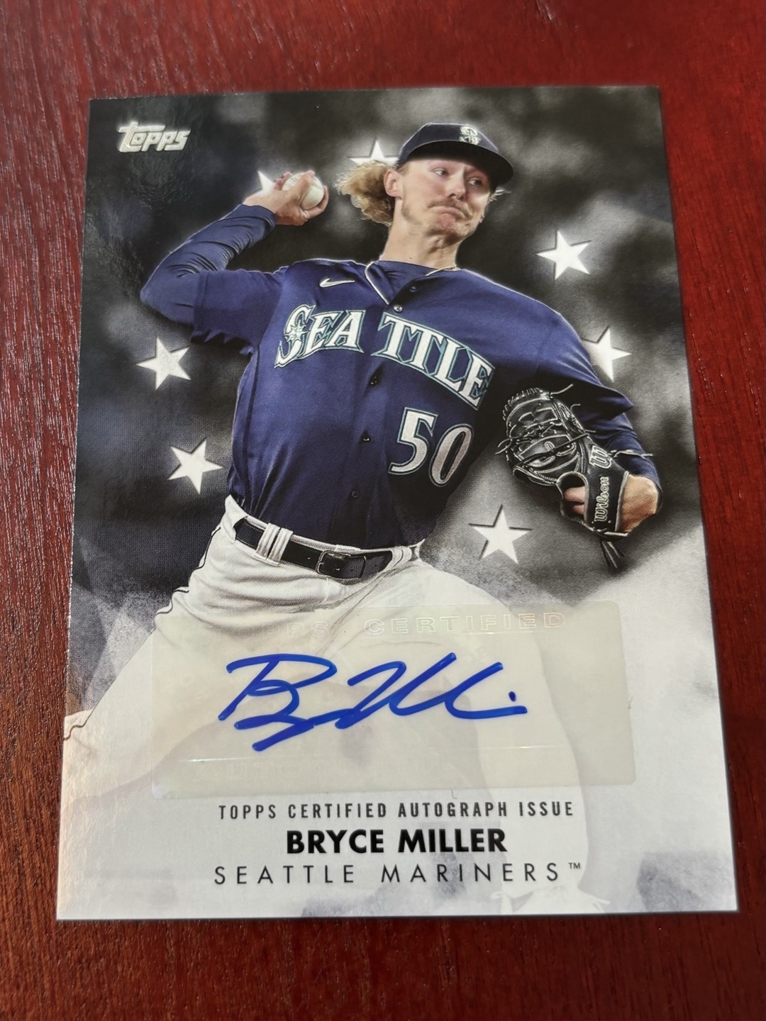 Bryce Miller 2024 Topps Baseball Stars Auto #BSA2-BM Seattle Mariners