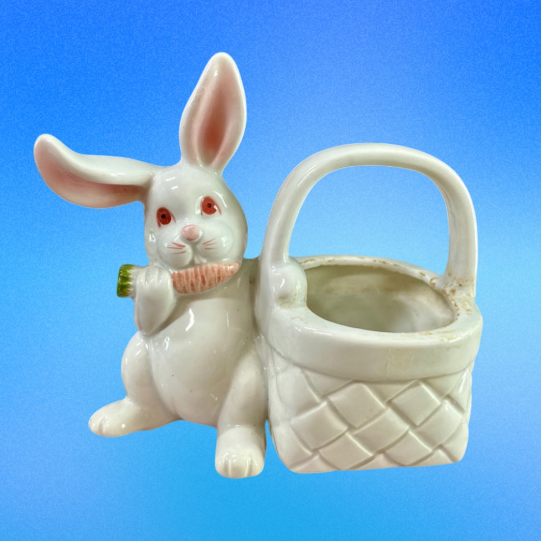 Fitz And Floyd Bunny With Basket