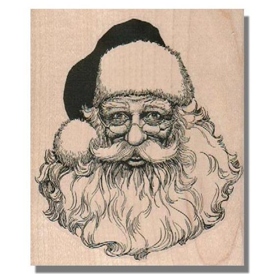 Santa Face Christmas Rubber Stamp santa-face-christmas-rubber-stamp