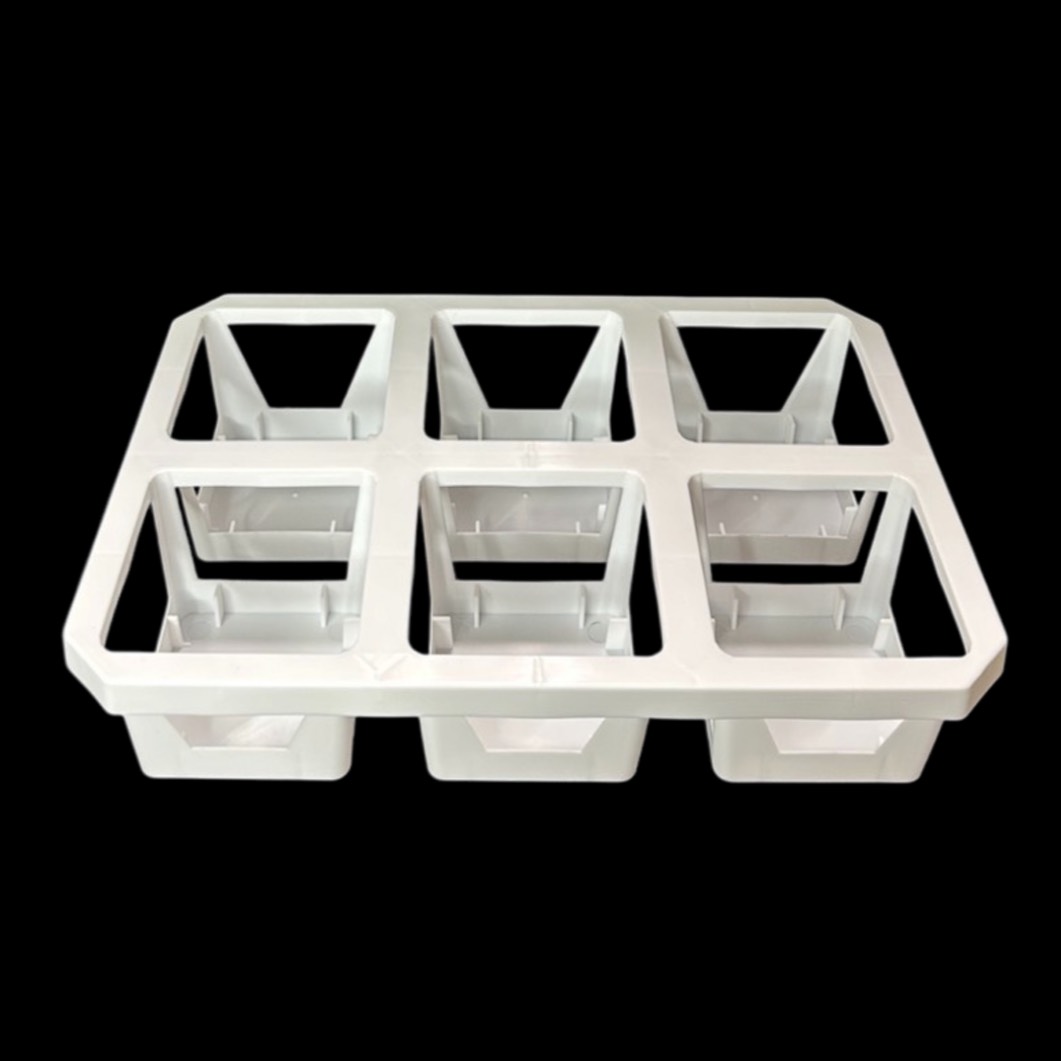 6 Cell Tray for 4” Pots (White)