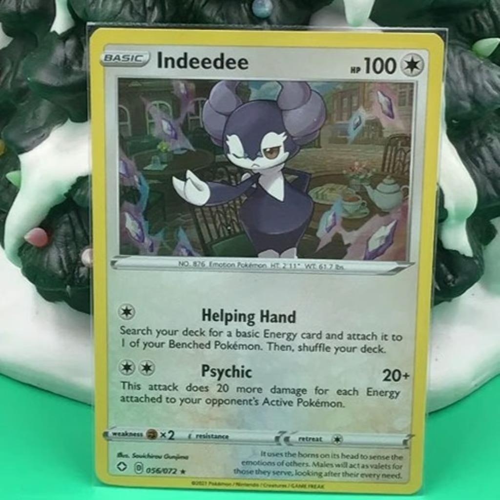 2021 Pokemon Collector Trading Card Basic Indeedee 100 HP 056/072