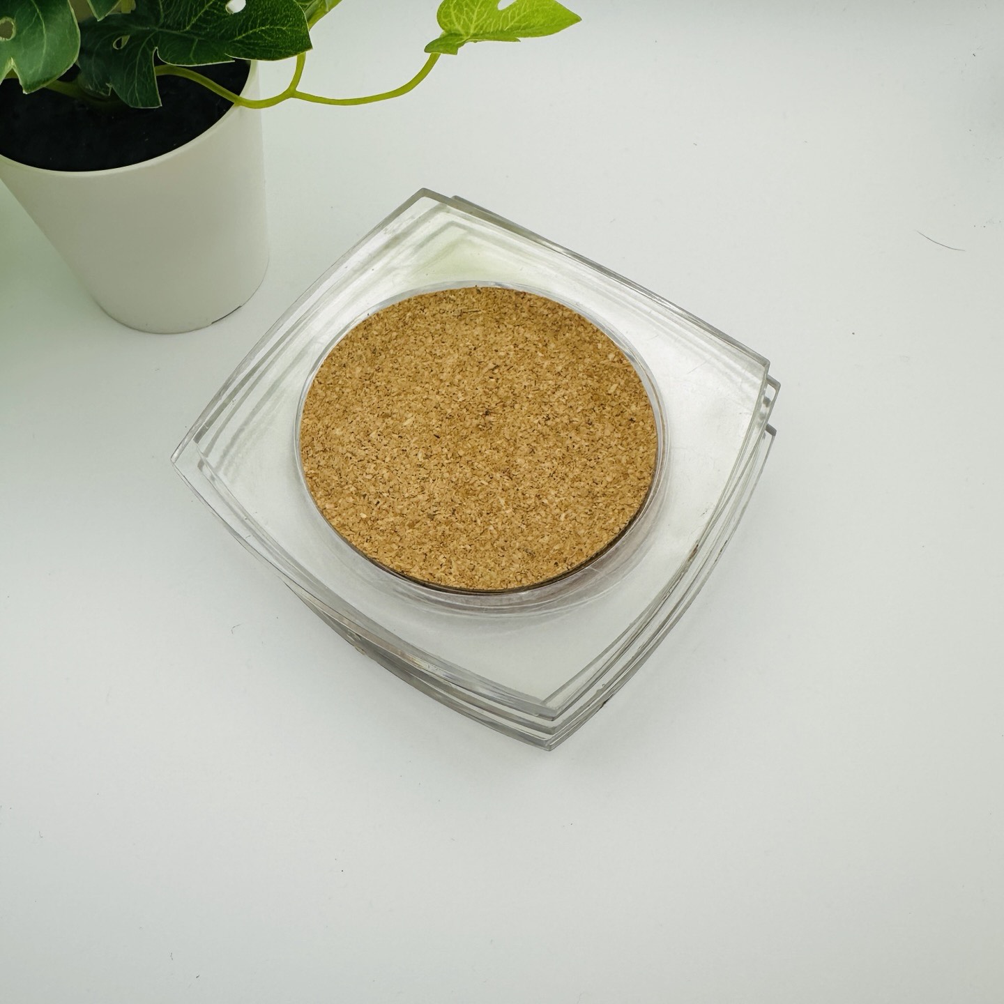 Clear Lucite Coasters Set Of 6