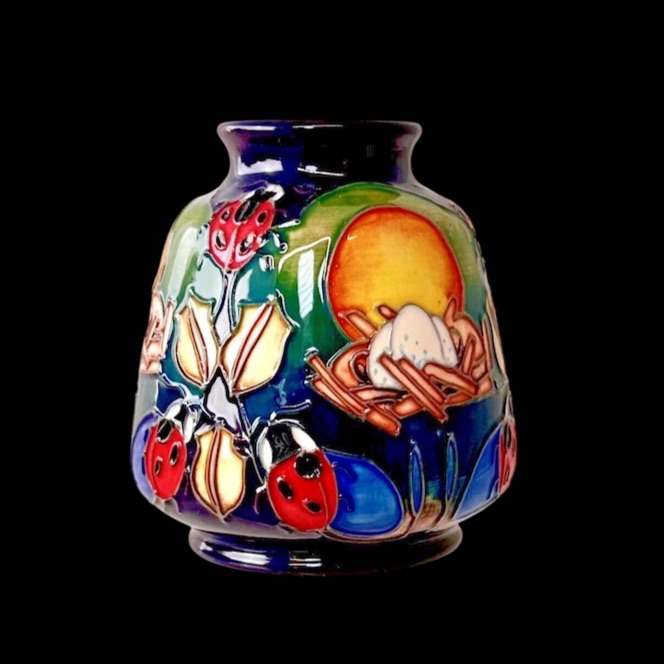 Moorecroft Emma Bossons Lady Bug Vase