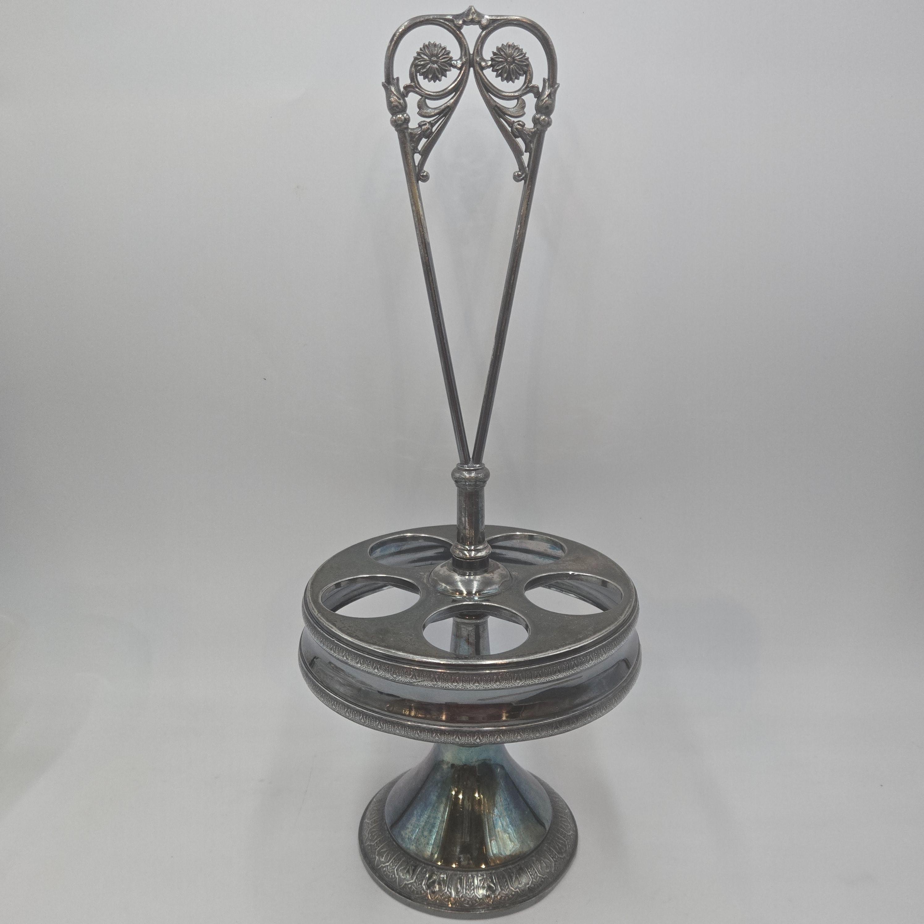 Antique Victorian Castor Cruet Condiment Stand Holder Silver Plated ...