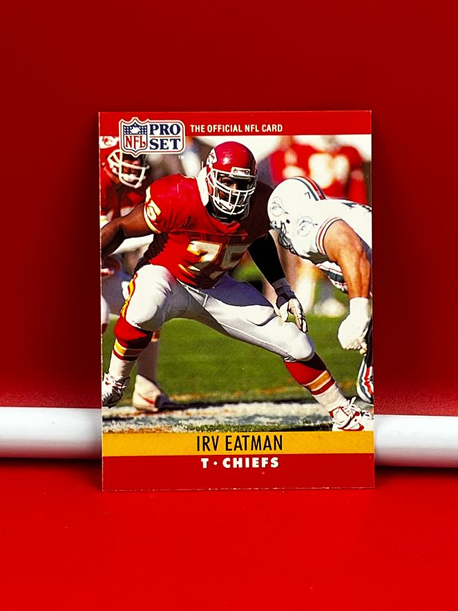 1990 NFL Pro Set Collector Football Trading Card IRV Eatman Chiefs #142