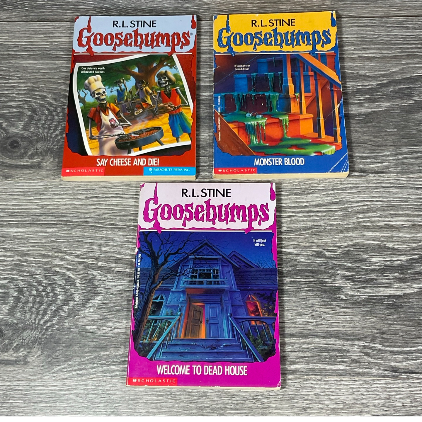 Goosebumps Lot Welcome To Dead House, Monster Blood, & Say Cheese And Die!