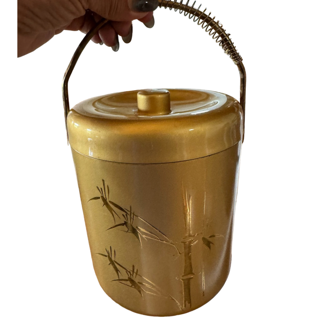 OTIGRI gold, bamboo ice bucket vintage
