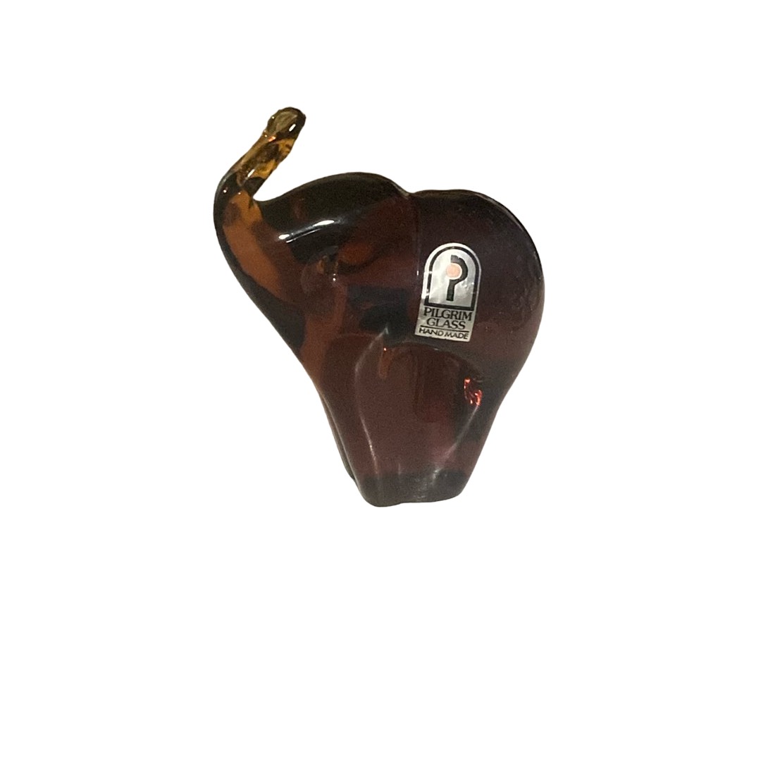 Pilgrim glass Amber elephant